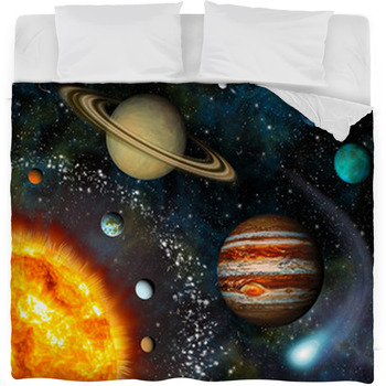 Solar system Fleece Blanket Throws | Free Personalization