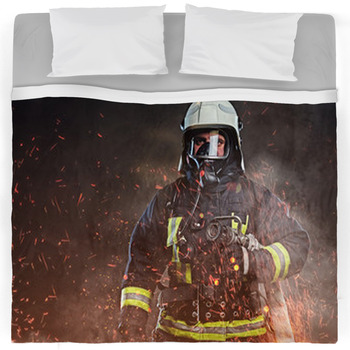Firefighter Comforters, Duvets, Sheets & Sets | Personalized