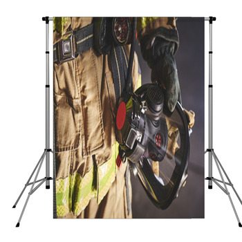 Firefighter Photographer Backdrops | Available in Super Large Custom Sizes