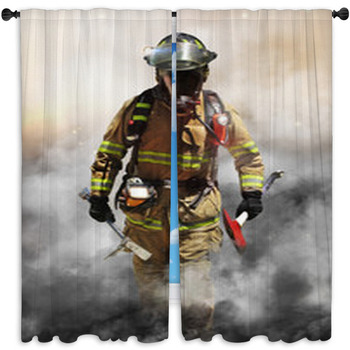 Firefighter Curtains & Drapes | Block Out | Custom Sizes