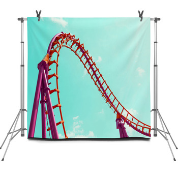 Amusement park Custom Backdrops | Available in Very Large Custom Sizes