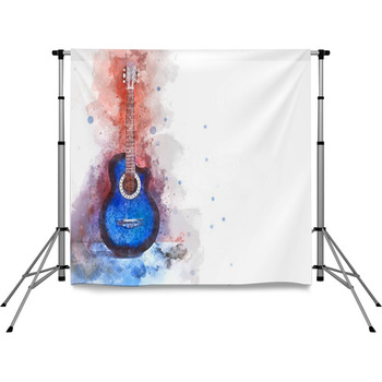 Guitar Photo Backdrops | Available in Super Large Custom Sizes