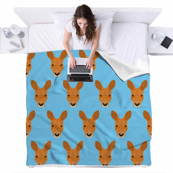 Kangaroo Fleece Blanket Throws | Free Personalization