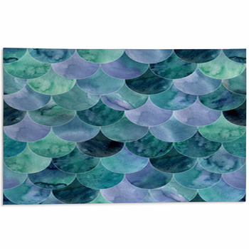Mermaid Area Rugs & Custom Size Floor Mats
