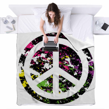 Peace sign Comforters, Duvets, Sheets & Sets | Custom