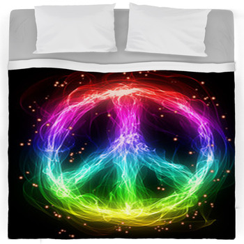 Peace sign Comforters, Duvets, Sheets & Sets | Custom