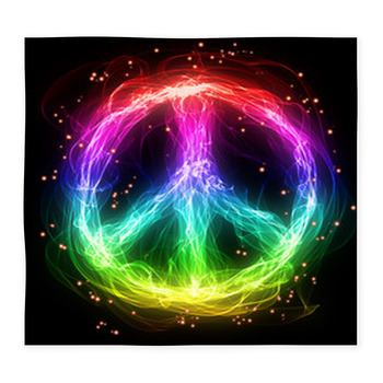 Peace sign Area Rugs & Custom Size Floor Mats