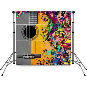 Guitar Photo Backdrops | Available in Super Large Custom Sizes