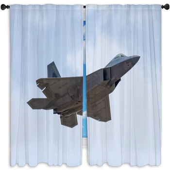Jet fighter Window Curtains & Drapes | Black Out | Custom Sizes