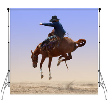 Rodeo Photographer Backdrops | Available in Very Large Custom Sizes