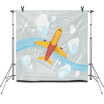 Airplane Photographer Backdrops | Available in nearly ANY Custom Sizes
