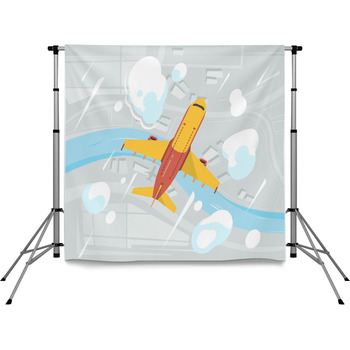 Airplane Photographer Backdrops | Available in nearly ANY Custom Sizes