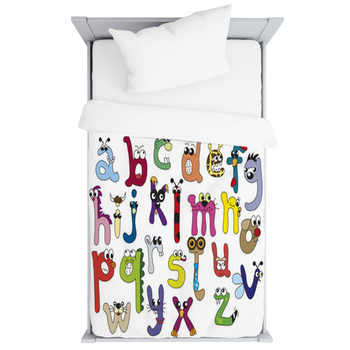 Alphabet Baby Blankets, Toddler Bedding | Personalized