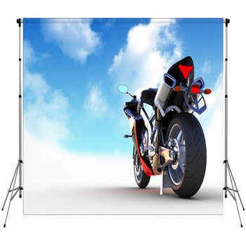 Motorcycle Photo Backdrops | Available in Super Large Custom Sizes