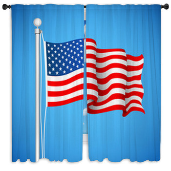 American flag Drapes & Window Treatments | Black Out | Custom Sizes