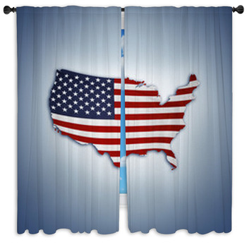 American flag Drapes & Window Treatments | Black Out | Custom Sizes