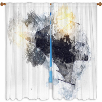 Jet fighter Window Curtains & Drapes | Black Out | Custom Sizes