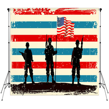 Army Photo Backdrops | Available in Very Large Custom Sizes