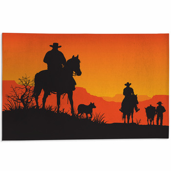 Cowboy Area Rugs & Custom Size Floor Mats