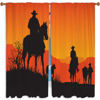 Cowboy Curtains & Drapes | Black Out | Custom Sizes