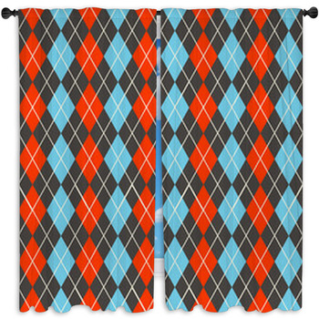 Argyle Drapes & Window Treatments | Black Out | Custom Sizes
