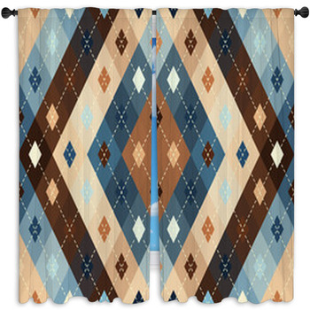 Argyle Drapes & Window Treatments | Black Out | Custom Sizes