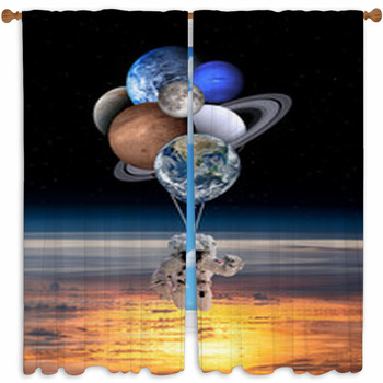 Astronaut Curtains & Drapes | Black Out | Custom Sizes