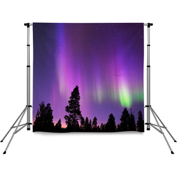 Northern lights Photo Backdrops | Available in Super Large Custom Sizes
