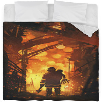 Firefighter Comforters, Duvets, Sheets & Sets | Personalized