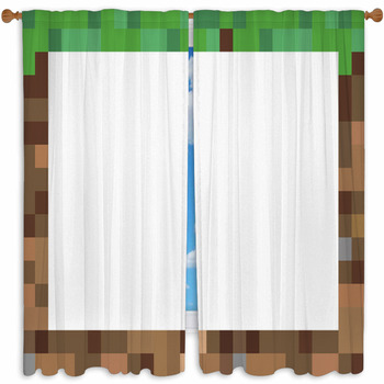 Minecraft Curtains & Drapes | Black Out | Custom Sizes