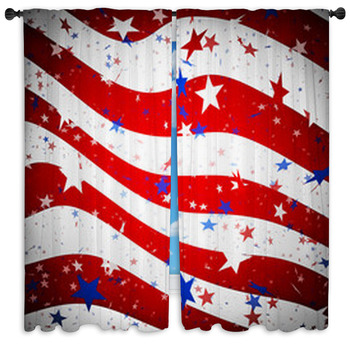 American flag Drapes & Window Treatments | Black Out | Custom Sizes