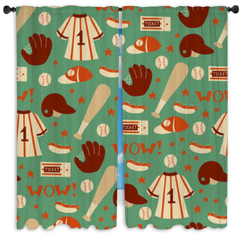 Baseball Drapes & Window Treatments | Black Out | Custom Sizes