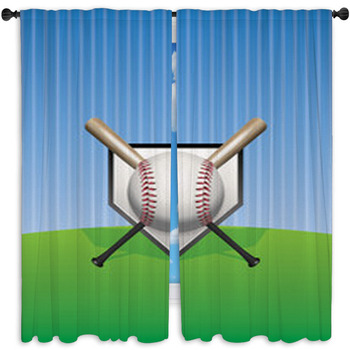 Baseball Drapes & Window Treatments | Black Out | Custom Sizes