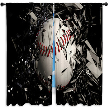 Baseball Drapes & Window Treatments | Black Out | Custom Sizes