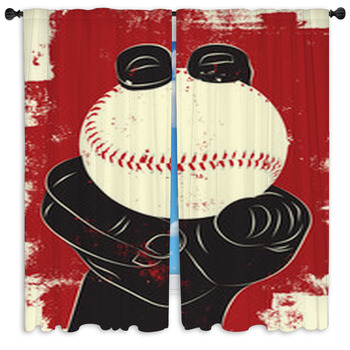 Baseball Drapes & Window Treatments | Black Out | Custom Sizes