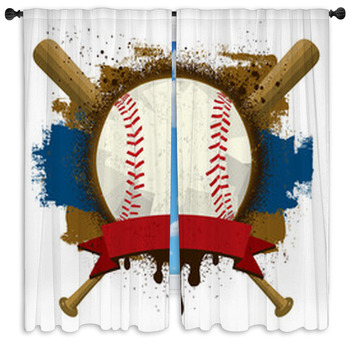 Baseball Drapes & Window Treatments | Black Out | Custom Sizes