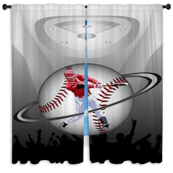 Baseball Drapes & Window Treatments | Black Out | Custom Sizes