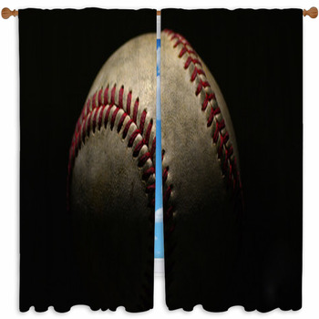 Baseball Window Curtains & Drapes | Black Out | Custom Sizes