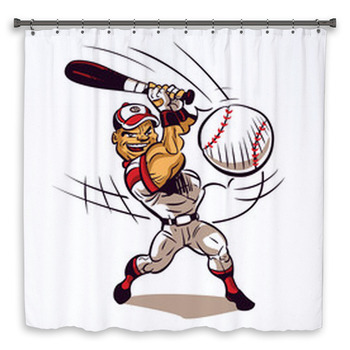 Baseball Shower Curtains, Bath Mats, & Towels Personalize