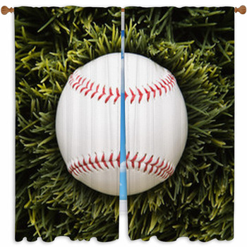 Baseball Window Curtains & Drapes | Black Out | Custom Sizes