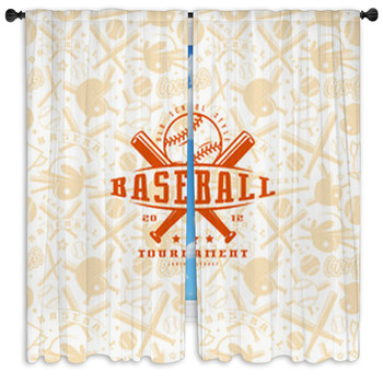 Baseball Drapes & Window Treatments | Black Out | Custom Sizes
