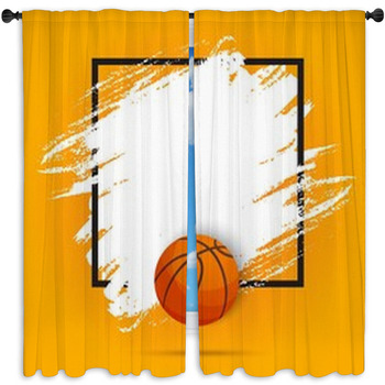 Basketball Window Curtains & Drapes | Block Out | Custom Sizes