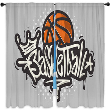 Basketball Window Curtains & Drapes | Block Out | Custom Sizes