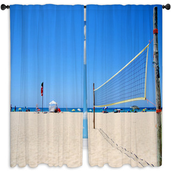 Volleyball Window Curtains & Drapes | Black Out | Custom Sizes