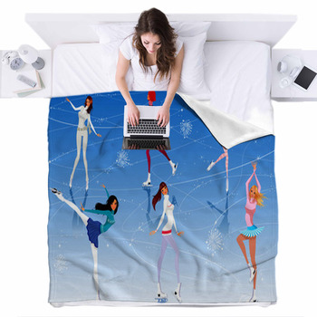 Ice skating Comforters, Duvets, Sheets & Sets | Custom