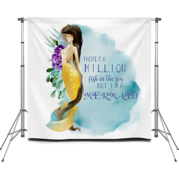Mermaid Custom Backdrops | Available in Very Large Custom Sizes