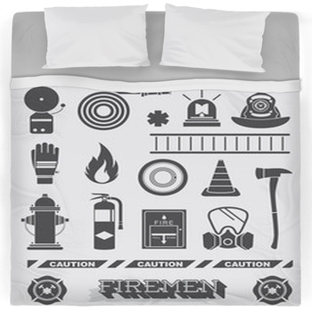 Firefighter Comforters, Duvets, Sheets & Sets | Personalized