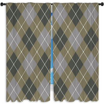 Argyle Drapes & Window Treatments | Black Out | Custom Sizes