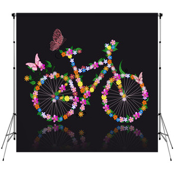 Bicycle Photographer Backdrops | Available in nearly ANY Custom Sizes