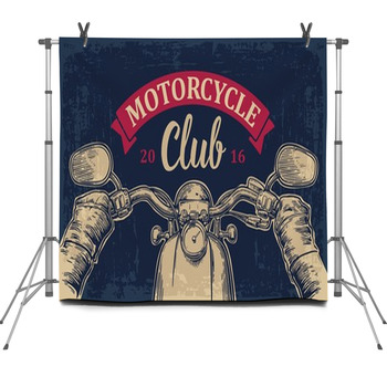 Motorcycle Photo Backdrops | Available in Super Large Custom Sizes